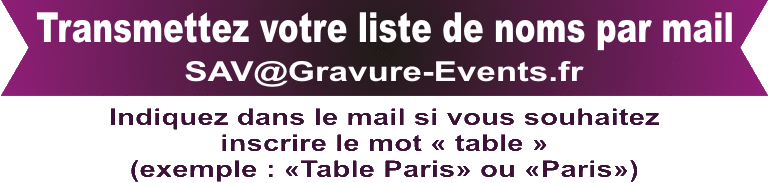 table – Gravure Events